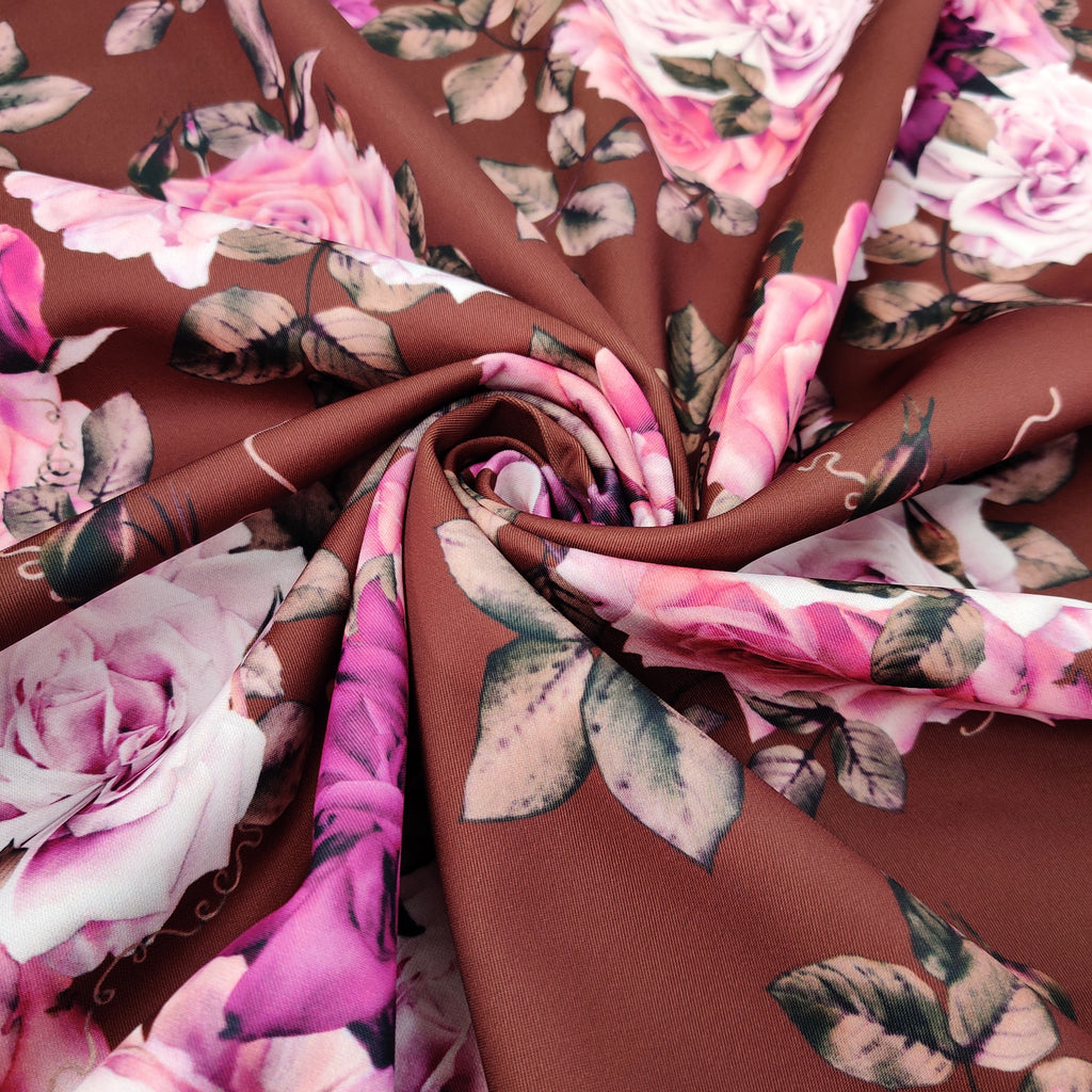 FS551 Maroon Floral – Fabric Styles